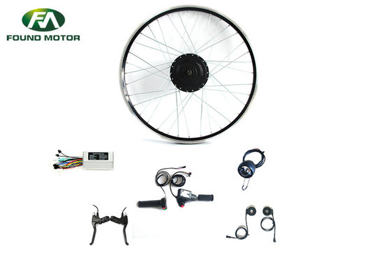 E Bicycle Conversion Kit 22'' 48V 500W BLDC Geared Motor Electric Bike Kit with Optional Brake Lever