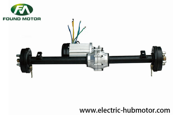 Switched reluctance motor with gearbox and rear axle.