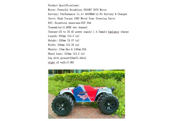 Stunt Electric RC Buggy Brushless RC Drift Cars Fully Sealed Differential