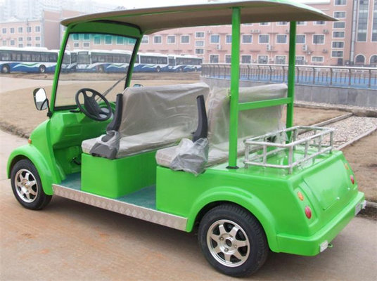 Green 4 Seat Electric Car Sightseeing Electric Vehicle For 4 Persons With DC Motor