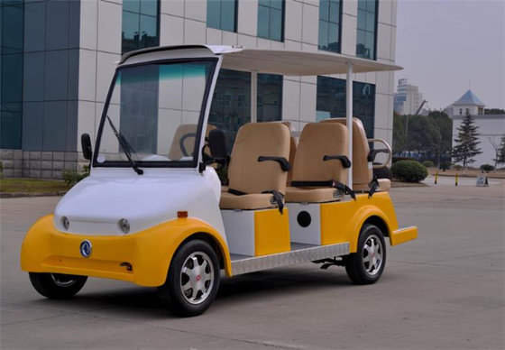 6 Seats 3KW DC Motor Electric Tour Bus With Fiberglass Roof Humanized Design
