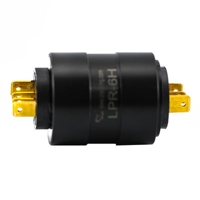 Pin Slip Ring with 6 Circuits Precious Metal Contact 360 degree rotation High Current Used for Packing Machine