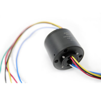 6 Circuits Through Bore Slip Ring ID 12mm Hole Compact Design Appearance for Sweeping Robot