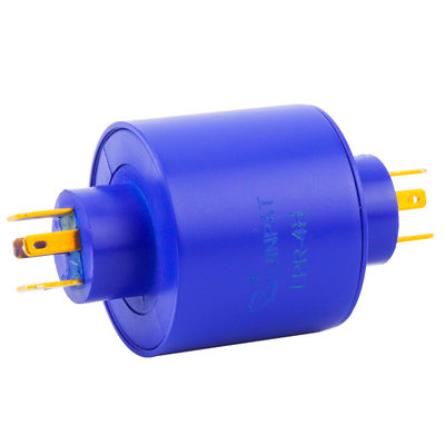 4 Circuits Pins Connector  Brushless Slip Ring Precious Metal Contact Operating Speed Up to 500rpm
