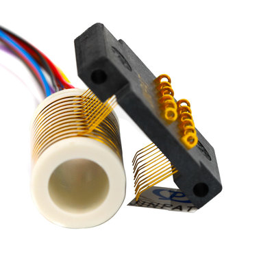 12 Circuits Separate Slip Ring Gold to Gold Contact 250mm Flexible Rotary Electrical Swivel Joint