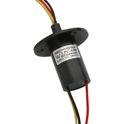 Miniature cap slip ring 3 Circuits 10A  Capsule Length 42.53mm For Mini Type Wind Turbine