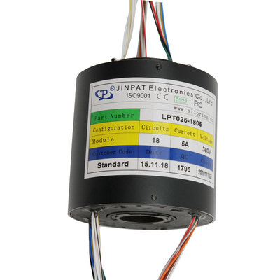 Through hole slip ring long life free maintenance 18 circuit 5A can be used for wind power equipment