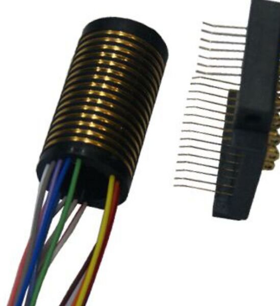 15 Circuits Separate Slip Ring Speed Up To 100 Rpm Continuous Pin Gold Plated Contact Materials