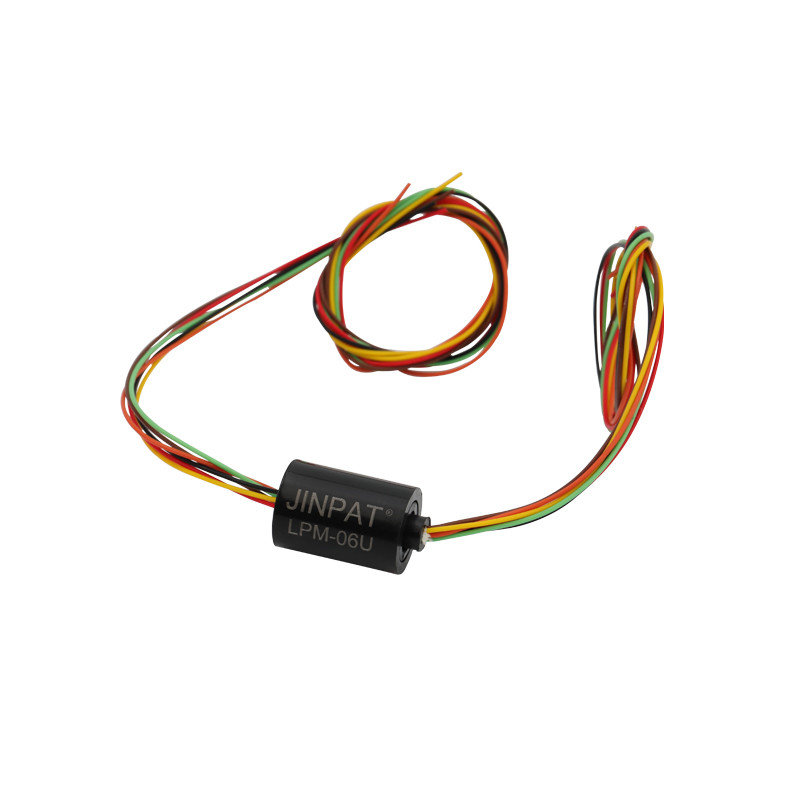 360°Continuous Rotation 6 Circuits Miniature Slip Ring with Gold-Gold Contacts for CCTV