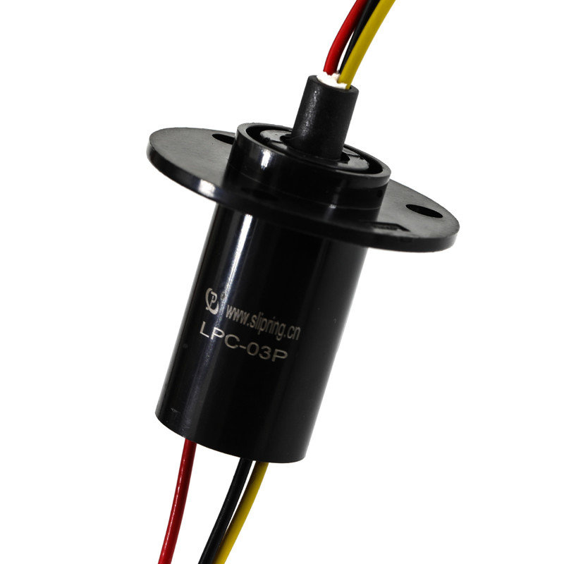 3 Circuits Capsule Slip Ring with Flange Superior Handling of Low Level Control Signals for Index Tables