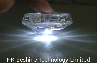Resuable Button Controlled Glowing Ice Cubes Waterproof With Diamond Shape