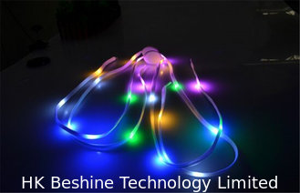 Christmas Party Favor 7 Colors Led Light Shoelaces Flashing Nylon Webbing