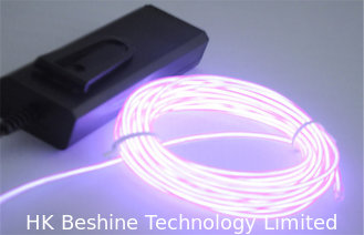 Flexible EL Lighting Wire White For Flash Advertisement / Neon Rope Light Electro Luminous Wire