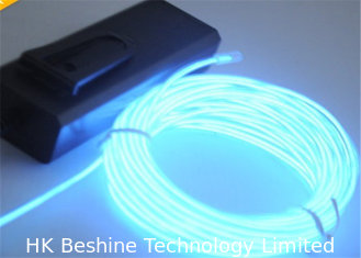Transparent Blue Green EL Lighting Wire In Roll With 3V - 2 AA Batteries Pack