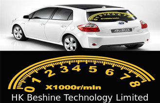 High Brightness Adhesive PVC EL Flashing Car Sticker 114X30CM / Light Glow Sticks