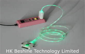 Promotion Electroluminescent Products LED Visible Light Charging Cable 3 USB In One