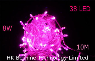 Flexible Transparent Pink Rubber Wire Multi Color LED String Light / LED Fairy Light