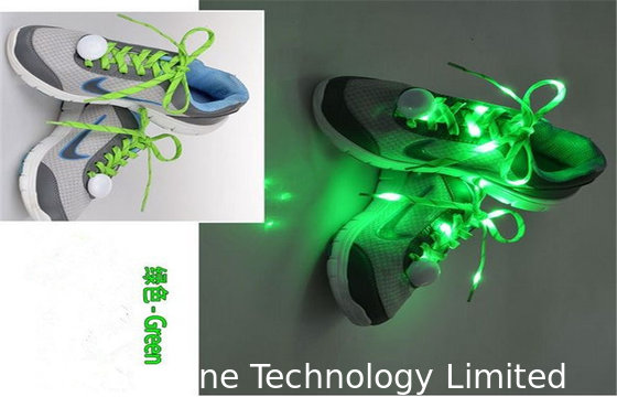Green 40.55 Inches Length 8th Generation Glow Led Light Shoelaces Hip Hop For Nightclub