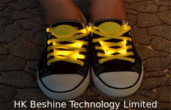 Christmas Party Favor 7 Colors Led Light Shoelaces Flashing Nylon Webbing