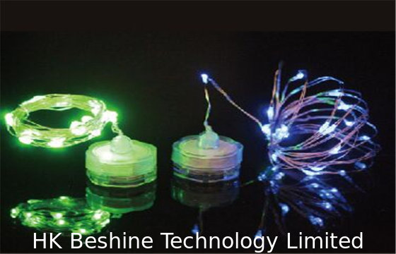 Mini Led Submersible Copper Wire Wedding String Light Operated By 2pcs Cr2032 Cell Battery