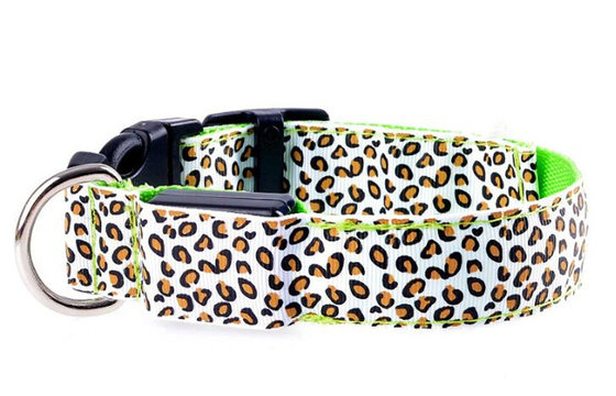 4 Size Flashing Lighted Pet Collars For Dogs , 30-60cm Length