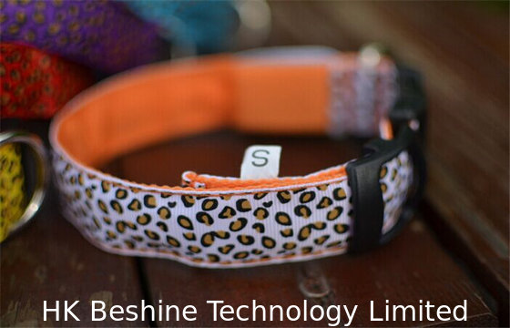 Fationable Leopards Decorative Pattern Illuminated Pet Collars Waterproof
