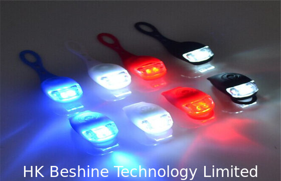 Front Rear Silicone Bicycle Led Lights Super Brightness Powered By 2 * Cell Batteries