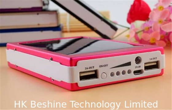 Shock / Dust Resistant Electroluminescent Products Dual USB Solar Mobile Power Supply