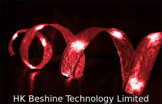 Decorative Silk Ribbon Copper Wire Led String Light Customized Length