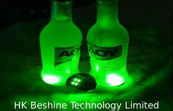 Promotion Bar Ware Blinking Light Up Products Plastic Bottle Led Light Coasters