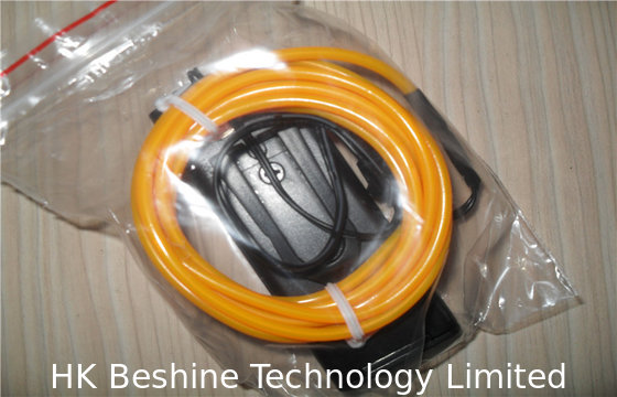 Fluorescent Orange Color EL Lighting Wire 0.9 , 1.2 , 1.5 , 2.0 , 2.3mm Diameter Round