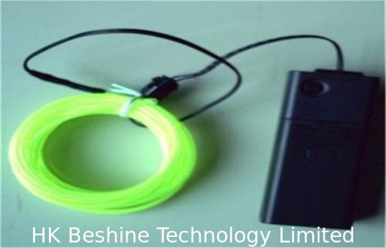 Grass Green Color Portable 4mm / 5mm EL Wire Kits For Fence Decorative / Dynamic EL Cable