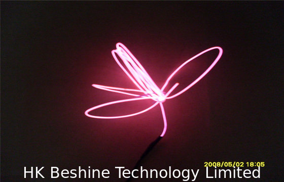 Bright Advertising Lighting Logo EL Glow Wire Controlled By Battery Pack , Inverter , Driver