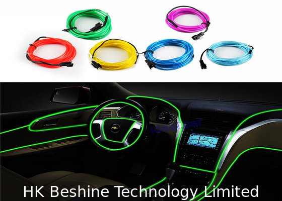 Red Green Light Up EL Wire For Festival Decoration / Glow In The Dark Wire