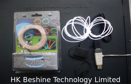 Red Green Light Up EL Wire For Festival Decoration / Glow In The Dark Wire