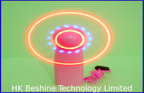 Program Usb LED Flashing Fan With Blue Message For Concert / Dance Party