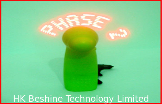 Charming 110MM LED Flashing Fan For Business Gifts / LED Light With Fan