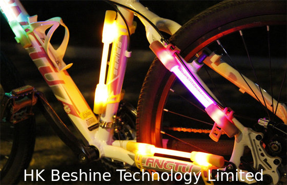 Super Bright Light Up LED Cycle Lights With Custom Logo / Illuminated Bike Light