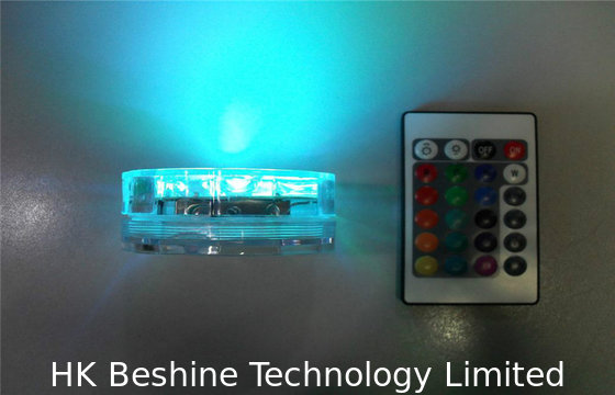 Reusable Remote Controlled Submersible LED Light With RGB , 16 Color Changing