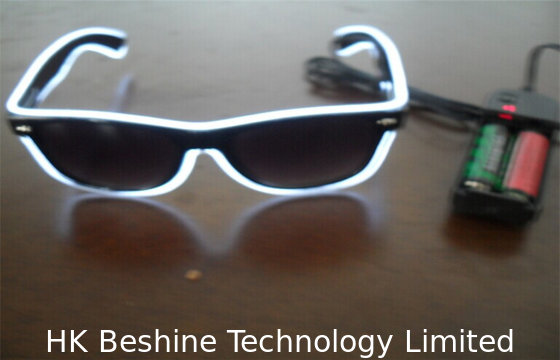 Party Holidays Decorative EL Wire Led Flashing Sunglasses With DC3V Inverter