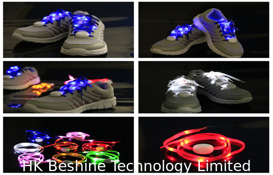 Super Shining New Generation LED Light Shoelaces Powered With CR2032 Coin Battery