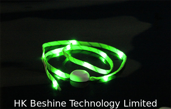 Durable LED Illuminated Shoelaces With 10PCS LEDs For Party Hip - hop Dancing