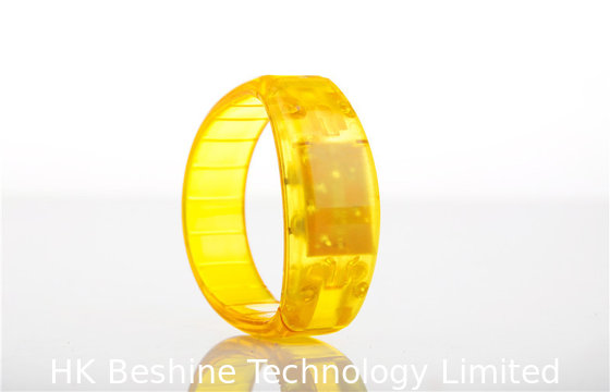 Custom Child Toy LED Flashing Bracelet Blister Card / Glow In The Dark Wristbands