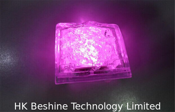 Rechargable RGBW Color LED Illuminated Ice Cubes With Lights Square Shape