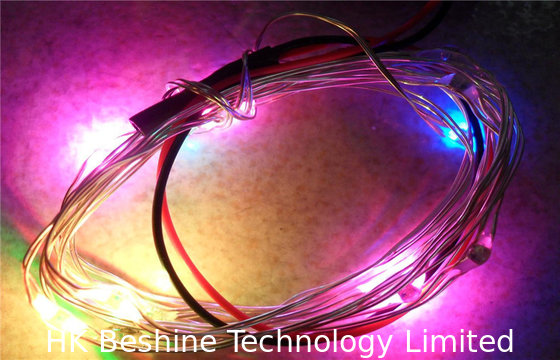 Silver LED String Light With Button Batteries For Halloween , New Year , Valentines Day