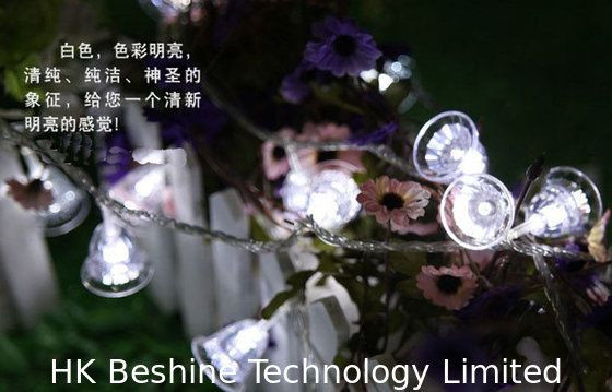 Durable Multi Color Bell Shape LED Bulb String Lights For Bedroom / Wedding