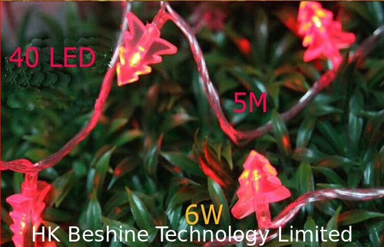 220V High Bright 5m Garden LED String Light Outdoor With 40pcs Red Lamps