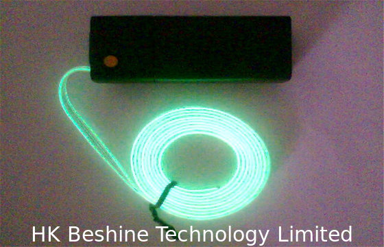 Waterproof Neon Green EL Lighting Wire 3.2mm EL Illuminant Rope
