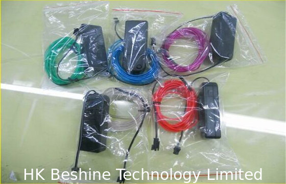 Exhibition Lighting Up EL Neon Rope Light Decorative For Garment