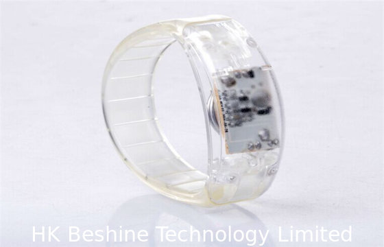 Music Sensor LED Glow Stick Bracelets / Flashing Bracelets Personalized